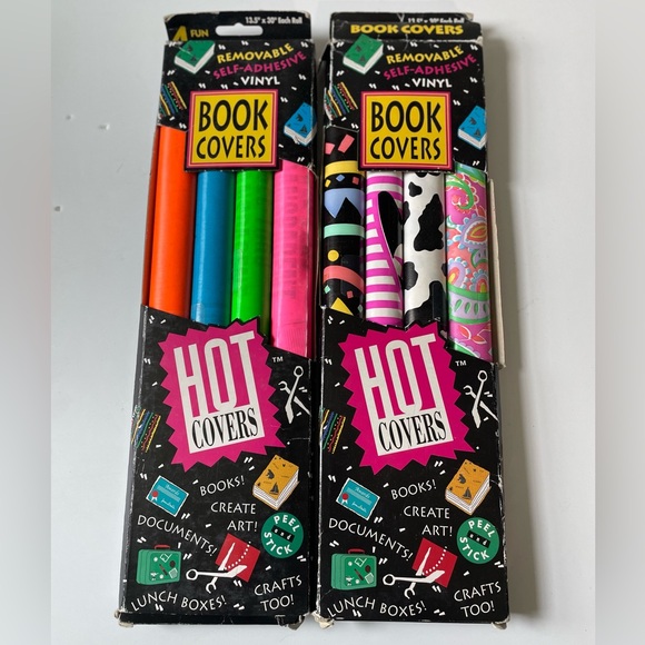 hot covers | Office | 99s Hot Covers Neon Print Peel Stick Book Covers ...
